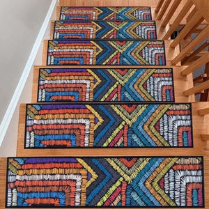 Rainbow Stair Rug, Stair Treads Carpet, Stair Treads Rug, Non-slip ...