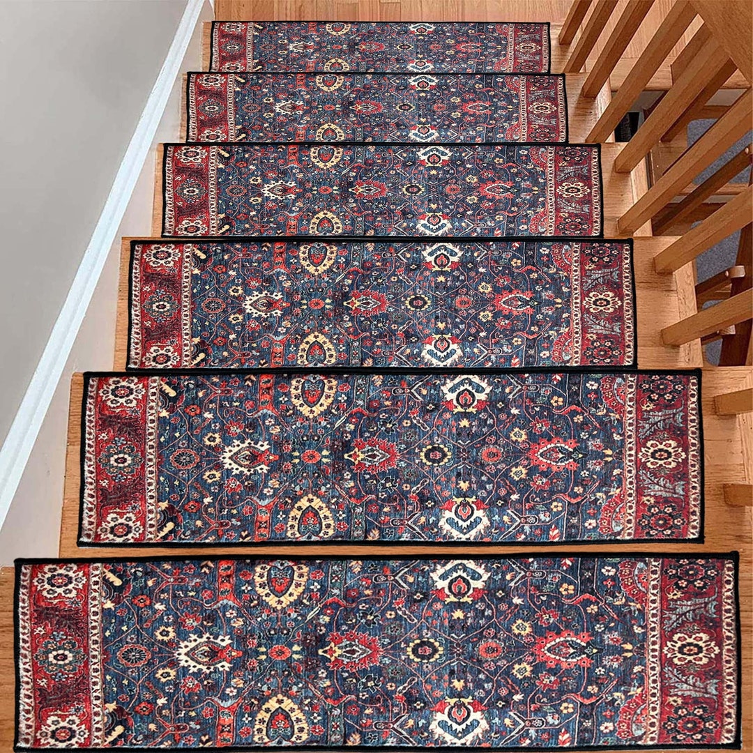 Anatolia Stair Rug, Stair Treads Rug, Stair Runner Rug, Washable Stair ...