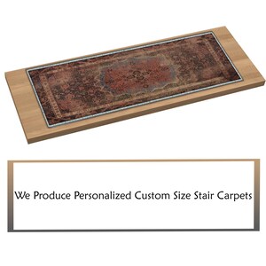 Custom Size Ethnic Stair Rug - Faded Step Rugs - Brown Stair Runner Rug ...