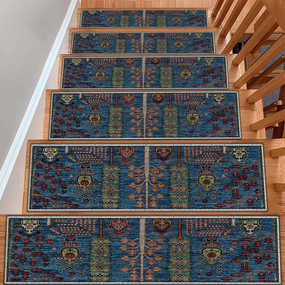 Custom Size Traditional Stair Treads Non Slip - Sultani Rug Runner for ...