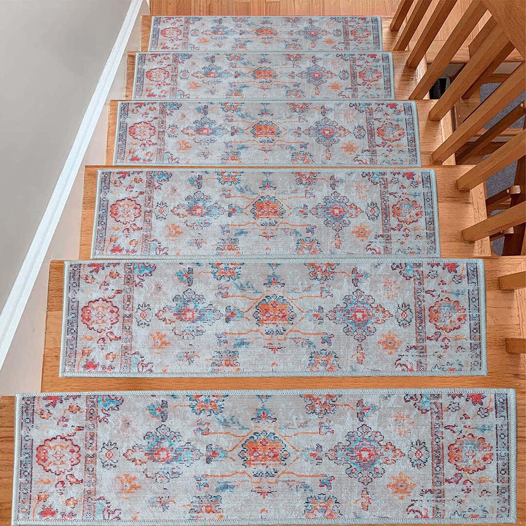 Anatolian Custom Size Stair Mat - Stair Treads Non Slip - Traditional ...
