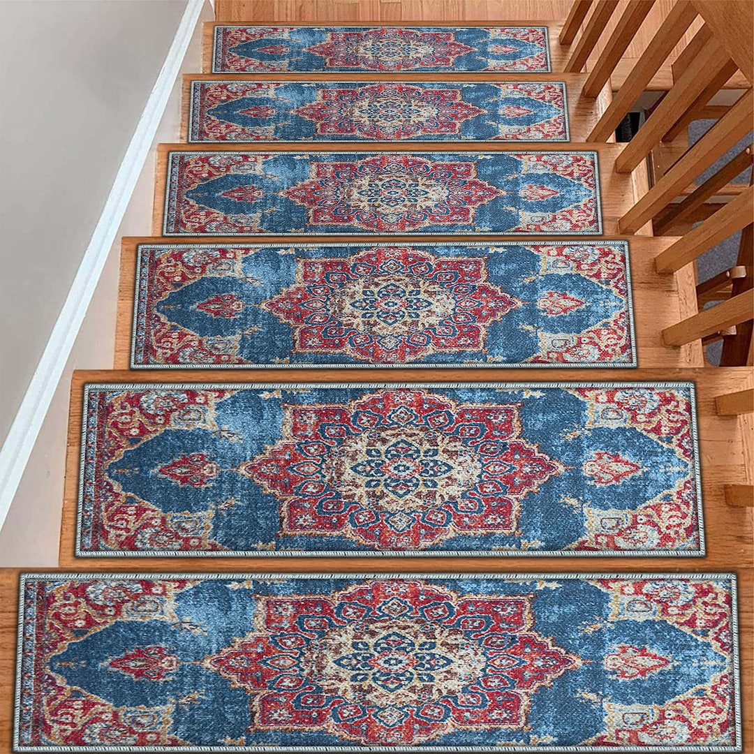 Bohemian Stair Rug, Stair Runner Rug, Stair Treads Runner, Stair Treads ...