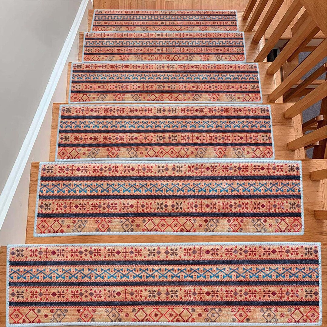 Orange Stair Rug Stair Runner Rug Stair Treads Stair Treads - Etsy