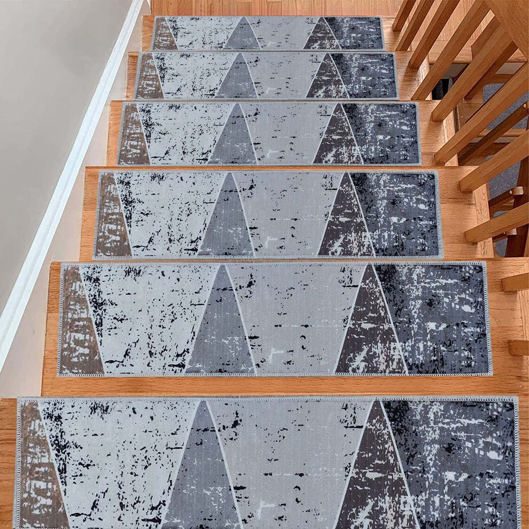 Geometric Stair Rug, Stair Treads Carpet, Stair Treads Rug, Non-slip ...