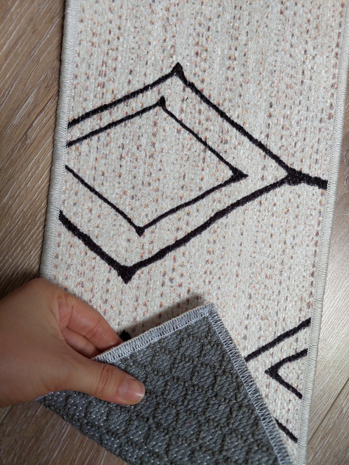 White Natural Patterned Stair Carpet Stair Treads Carpet - Etsy