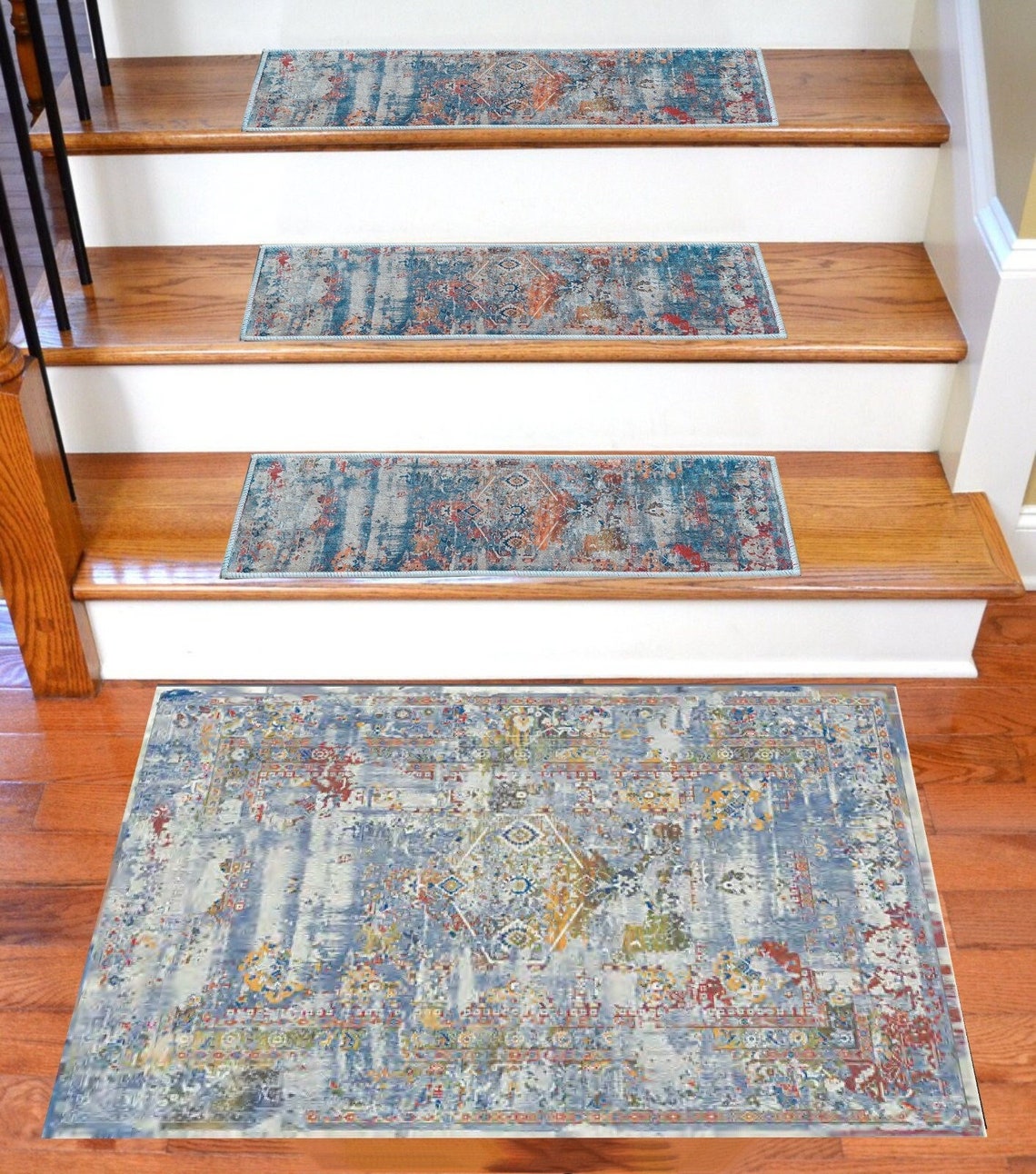 Medallion Stair Rug Stair Runner Rug Stair Treads Stair - Etsy