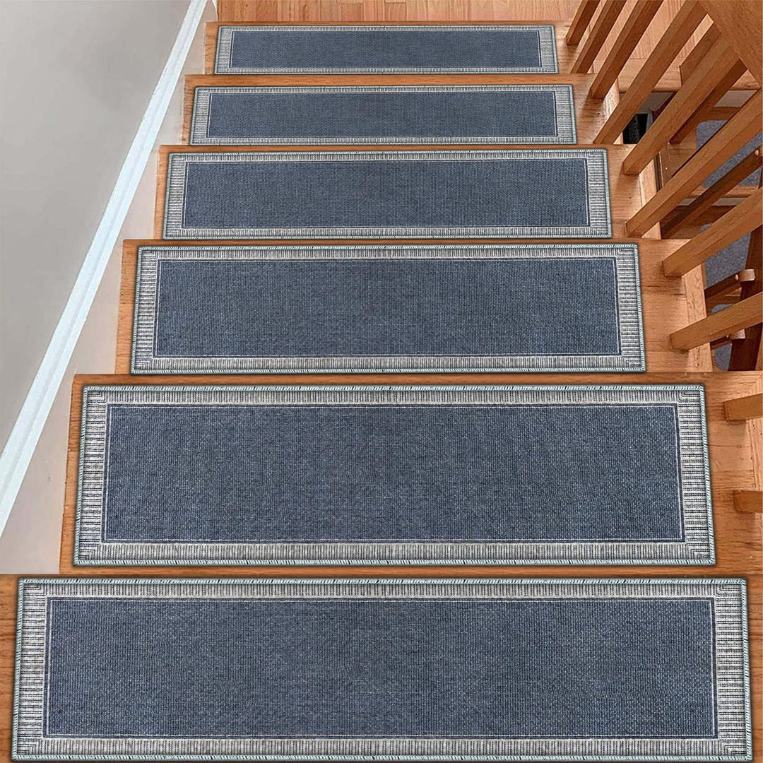 Modern Stair Tread Rug, Natural Stair Runner, 6x9 Area Rug, Wooden ...