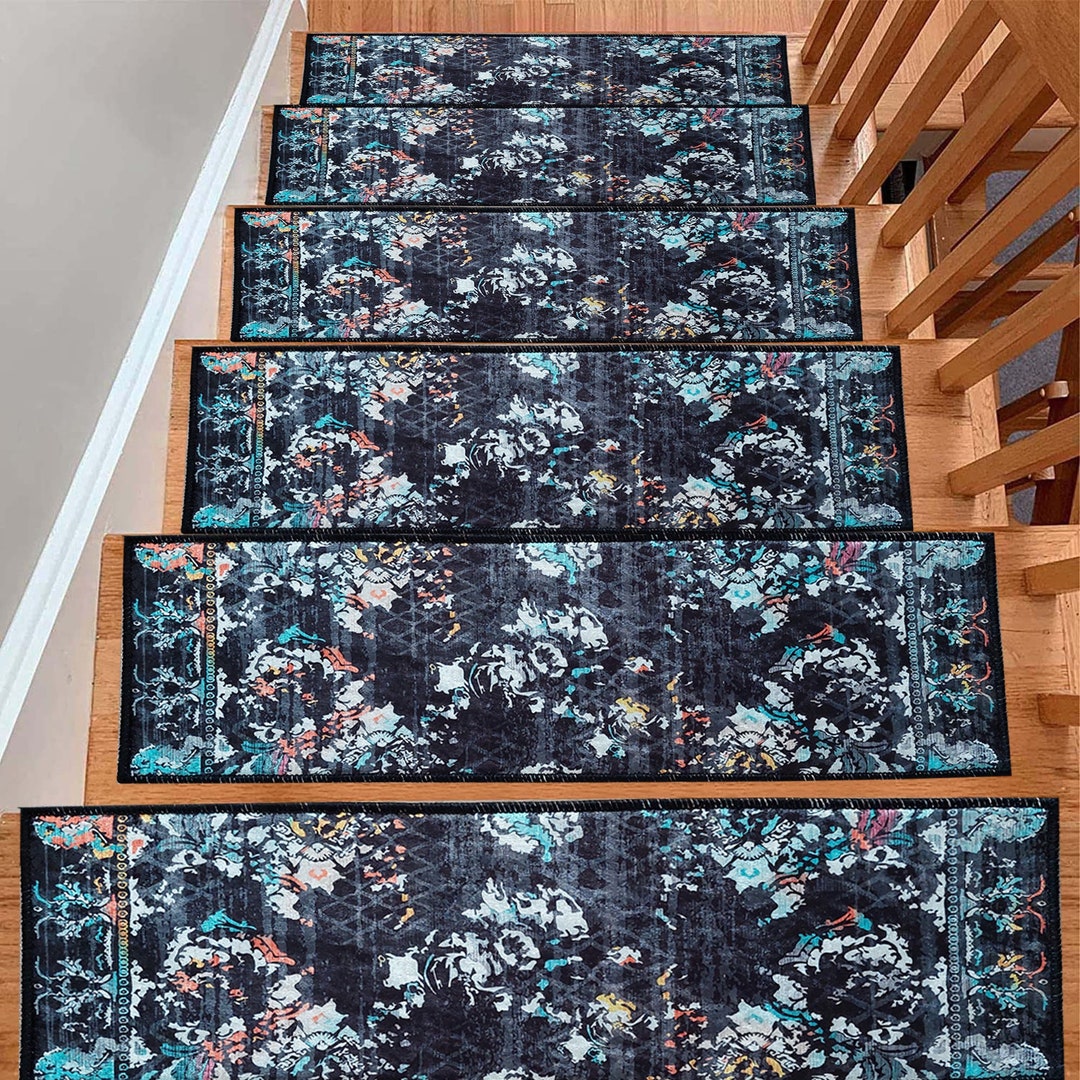 Bungalow Rose Stair Rug, Stair Runner, Striped Stair Treads Carpet ...