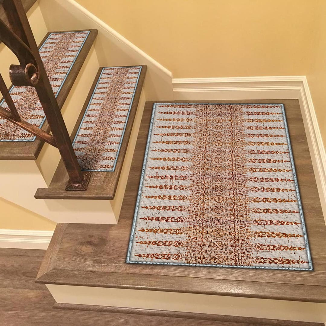 Custom Size Stair Runner Carpets -non Slip Stair Treads - Wheat Stair ...