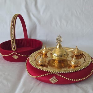 Henna Night Tray and Basket Set – Traditional Bachelorette Accessory ...