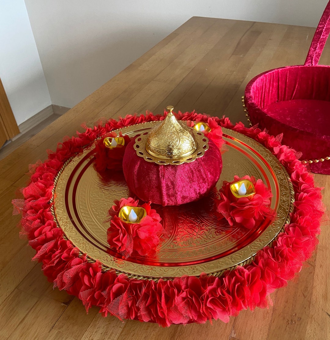Henna Basket and Tray for Bridesmaids and Brides,henna Night Decor ...