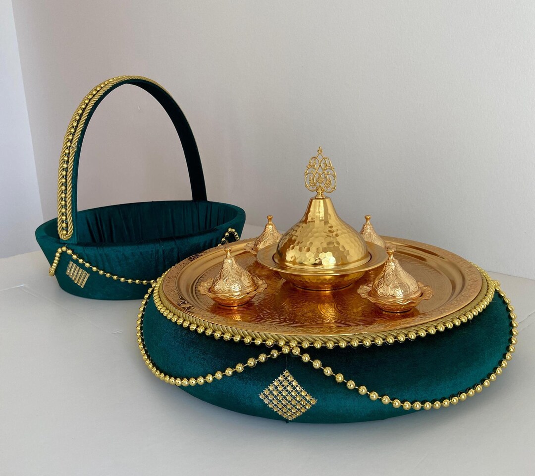 Handcrafted Henna Tray and Basket | Elegant Presentation for Special ...