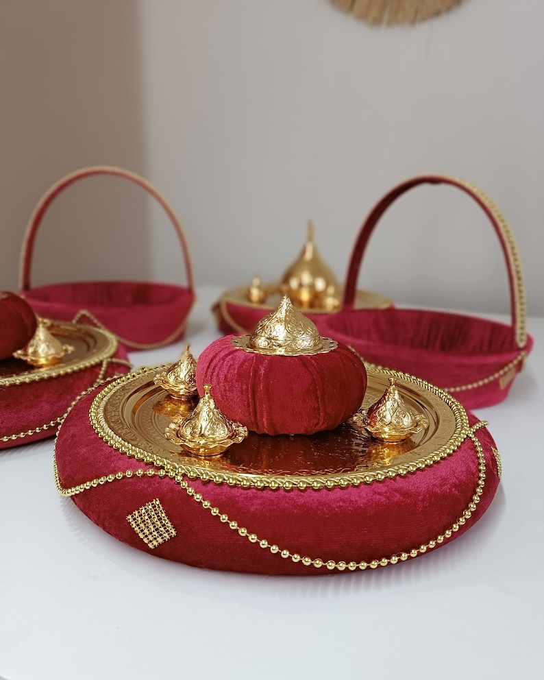 Henna Night Basket and Tray for Bride and Bridesmaids, Wedding Party ...