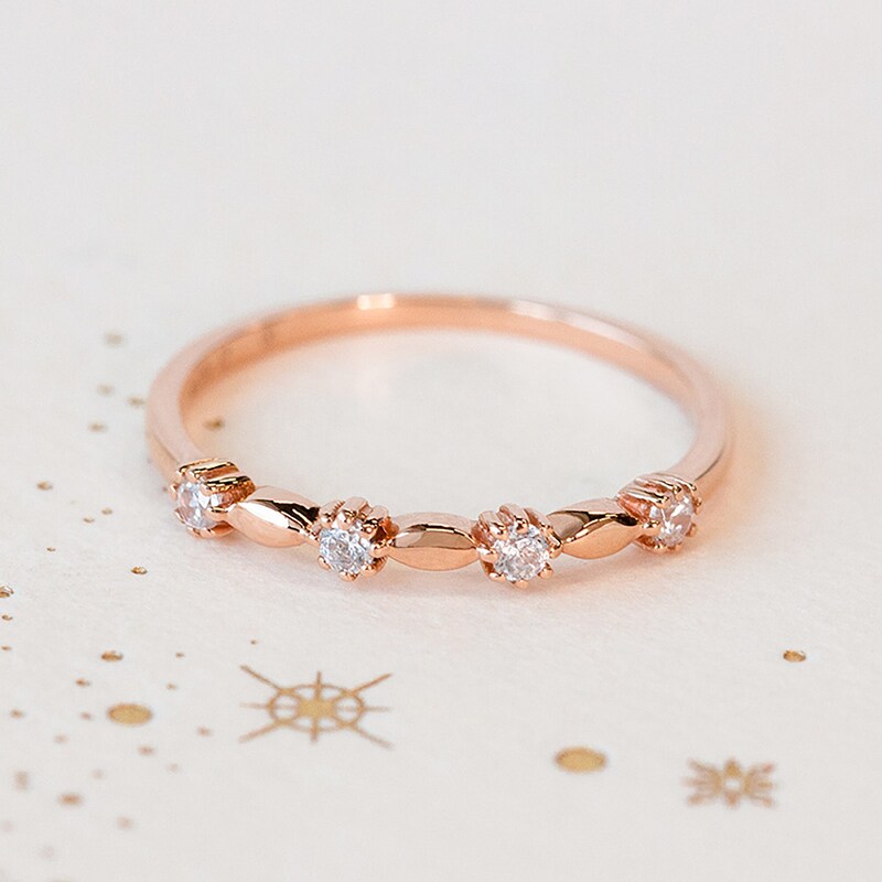 Rose Gold Diamond Ring - Etsy