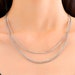 Solid Platinum Chopin Chain Necklace Plain Pt950 Necklace Minimalist ...