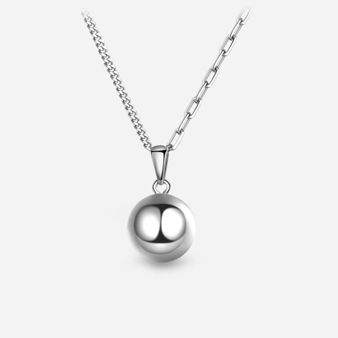 Solid Platinum Sphere Pendant: Minimalist Pt950 Ball Necklace - Etsy