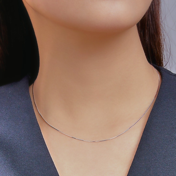 Solid Platinum Necklace Round Thin Snake Necklace Pt950 Pure Platinum Chain Minimalist Jewellery Plain Platinum Chain Unisex Necklace Etsy
