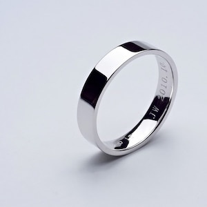 Platinum Ring Pt950 Ring Bespoke Rings Plain Platinum Ring Minimalist Wedding Jewellery Platinum ...