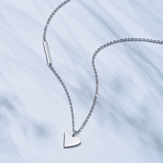 Dainty platinum necklace store