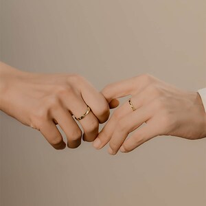 18K Solid Gold Ring Mobius Infinity Ring Couple Rings Fine Jewellery ...