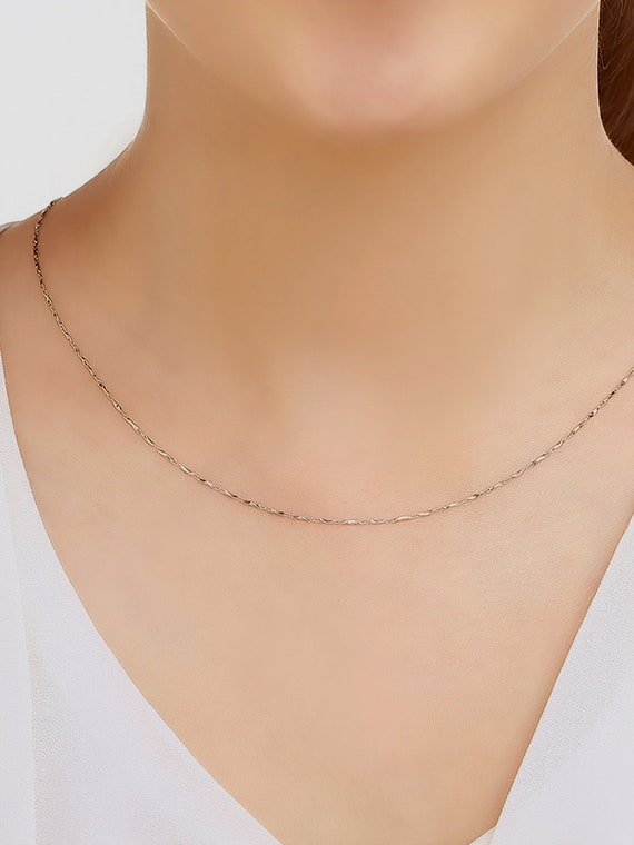 Solid Platinum Necklace Barleycorn Chain Necklace Pt950 Pure Platinum Chain Minimalist Jewellery Textured Platinum Chain Unisex Necklace Etsy