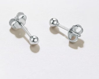 Platinum ball earrings store