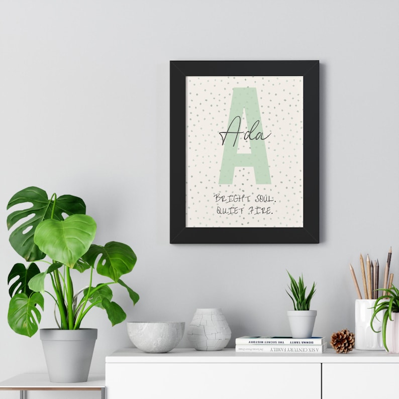 Ada Nursery Name Poster – Printable Baby Name Art – Bright Soul Quiet ...