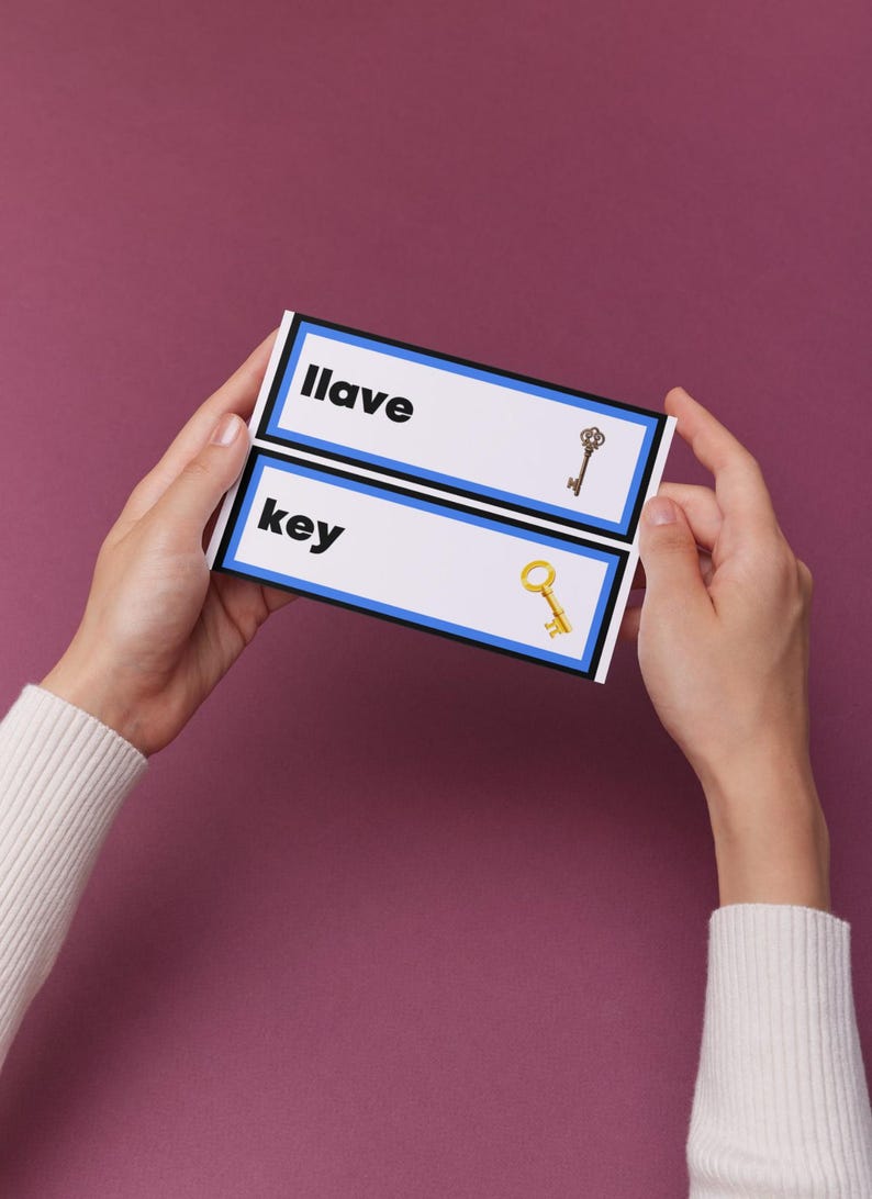 Printable Spanish Travel Flashcards – 50 Vocabulary Cards – Beginner Language Learning PDF for ...