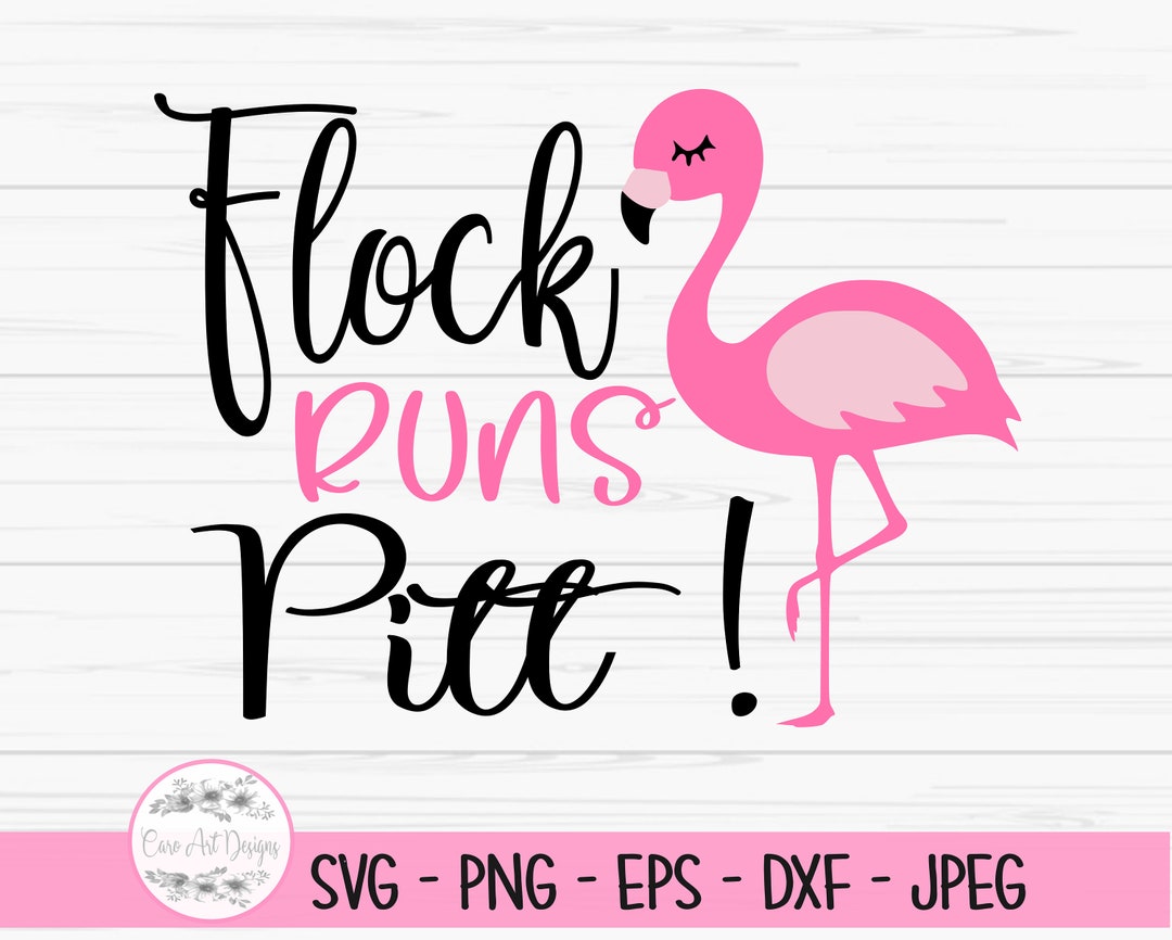 Flock Runs Pitt Svg, Summer Svg, Flamingo Svg, Dxf, Png, Eps, Jpeg, Cut ...