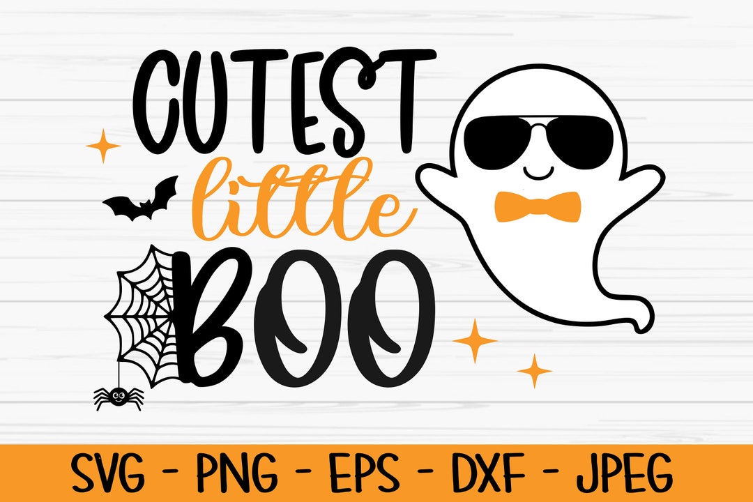 Cutest Little Boo Svg, Halloween Svg, Baby Kids Svg, Ghost Svg, Dxf ...