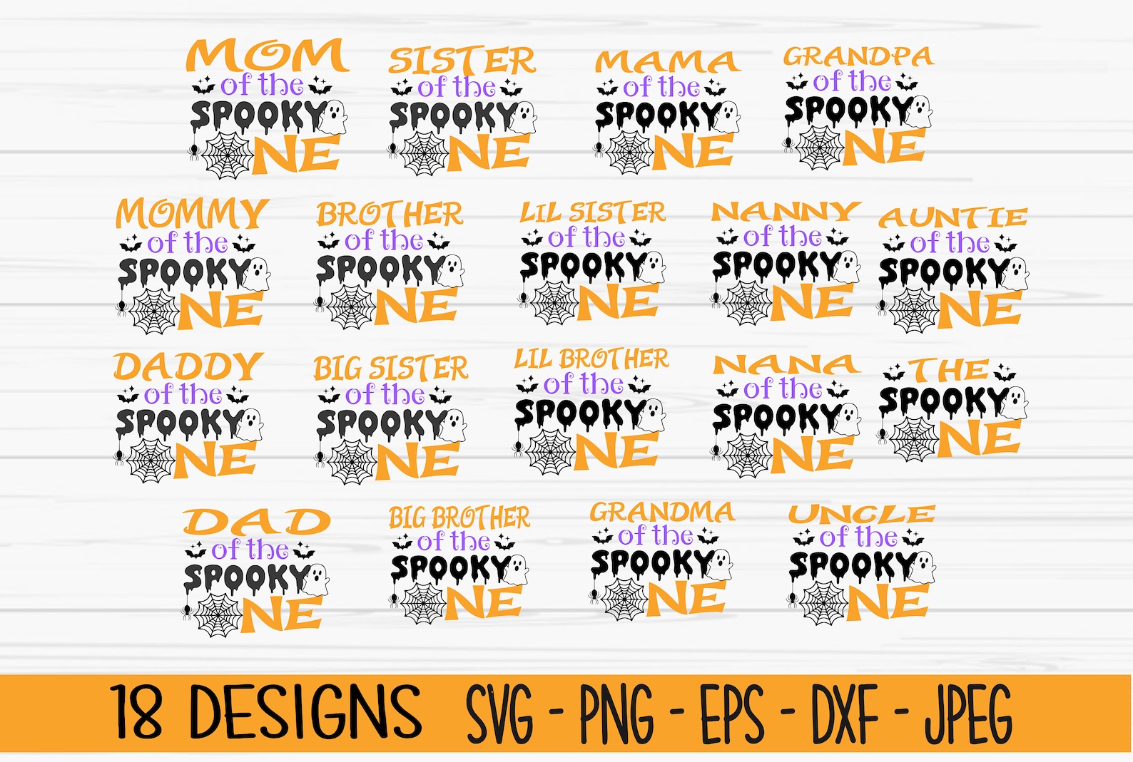 The Spooky One Svg, Halloween Svg, First Birthday Svg, Family Bundle ...