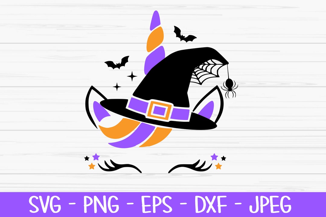 Unicorn Witch Svg, Halloween Svg, Baby Kids Svg, Unicorn Svg, Dxf, Png ...