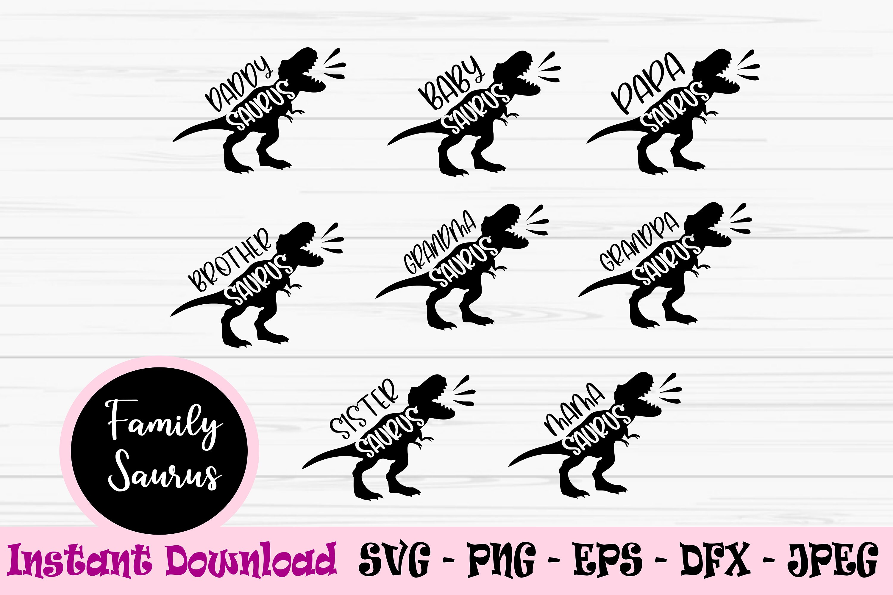 Daddy Saurus Svg Mama Saurus Svg Family Saurus Svg Dxf - Etsy