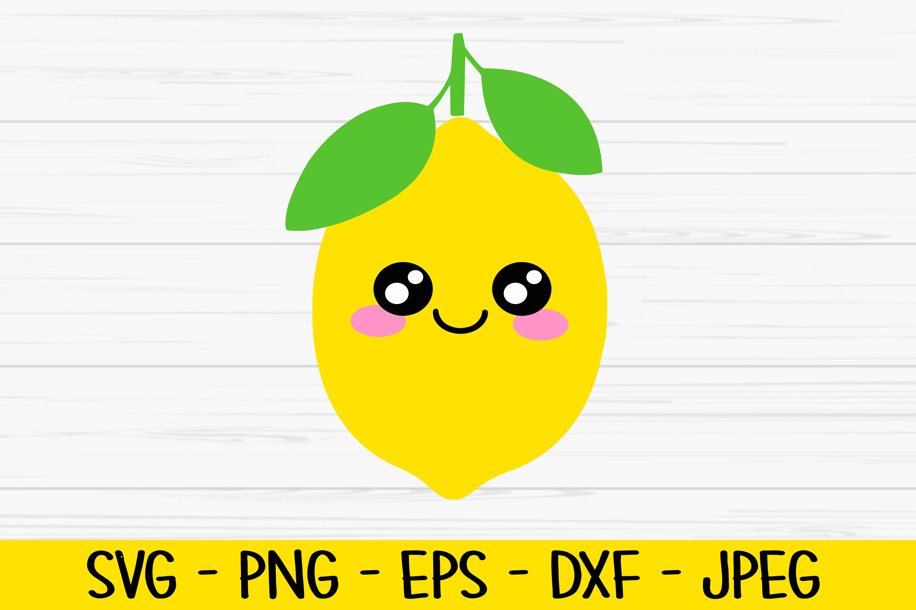 Cartoon Lemon With Faces