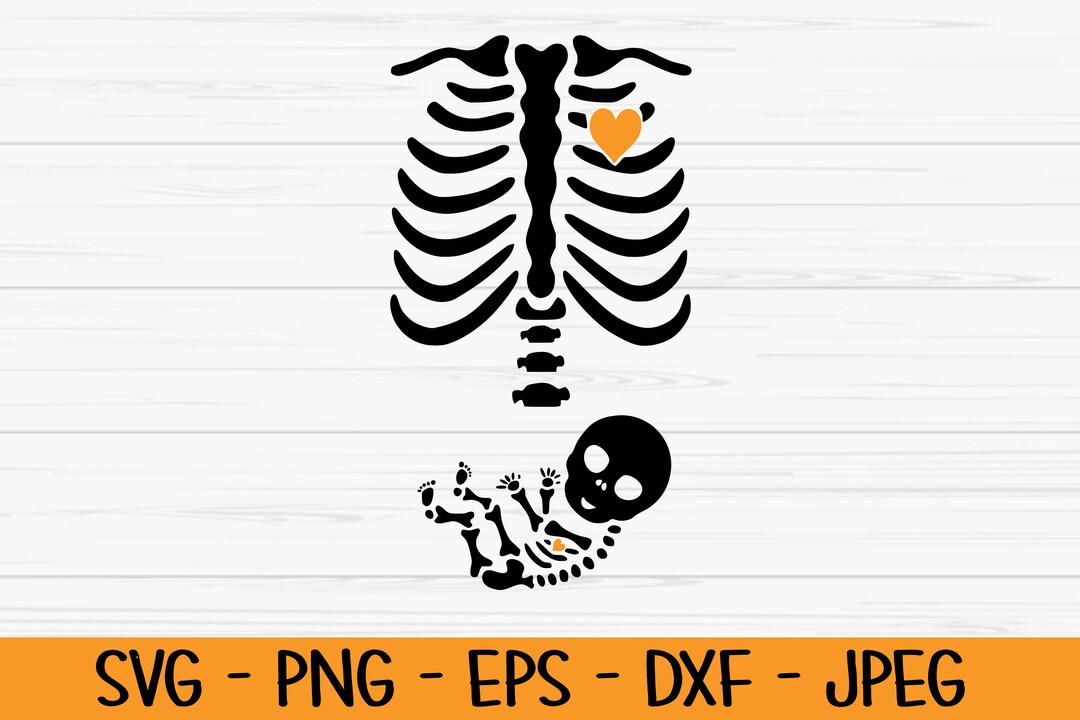 Baby Skeleton Svg, Halloween Svg, Pregnancy Announcement Svg, Dxf, Png ...