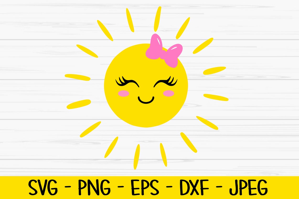 Sol linda cara svg verano svg sol svg bebés svg Dxf Png - Etsy México