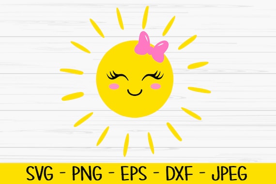 Sun Cute Face Svg Summer Svg Sun Svg Baby Kids Svg Dxf - Etsy Australia