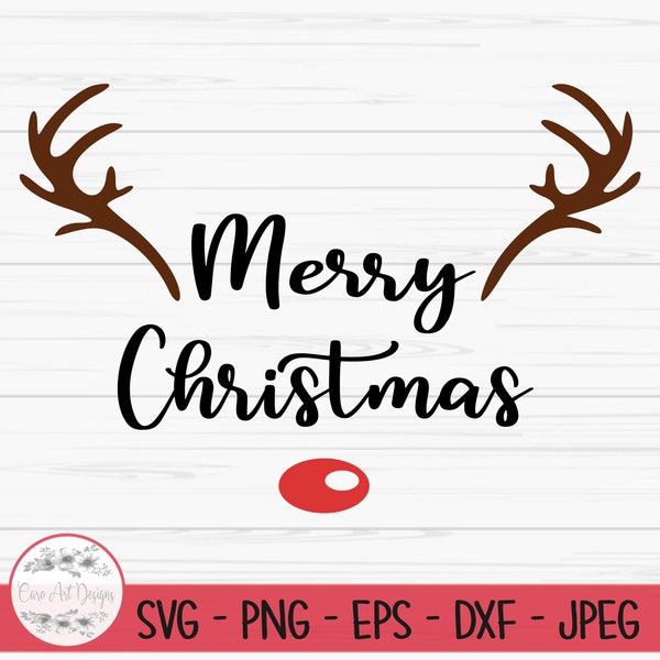 Christmas Reindeer Svg - Etsy