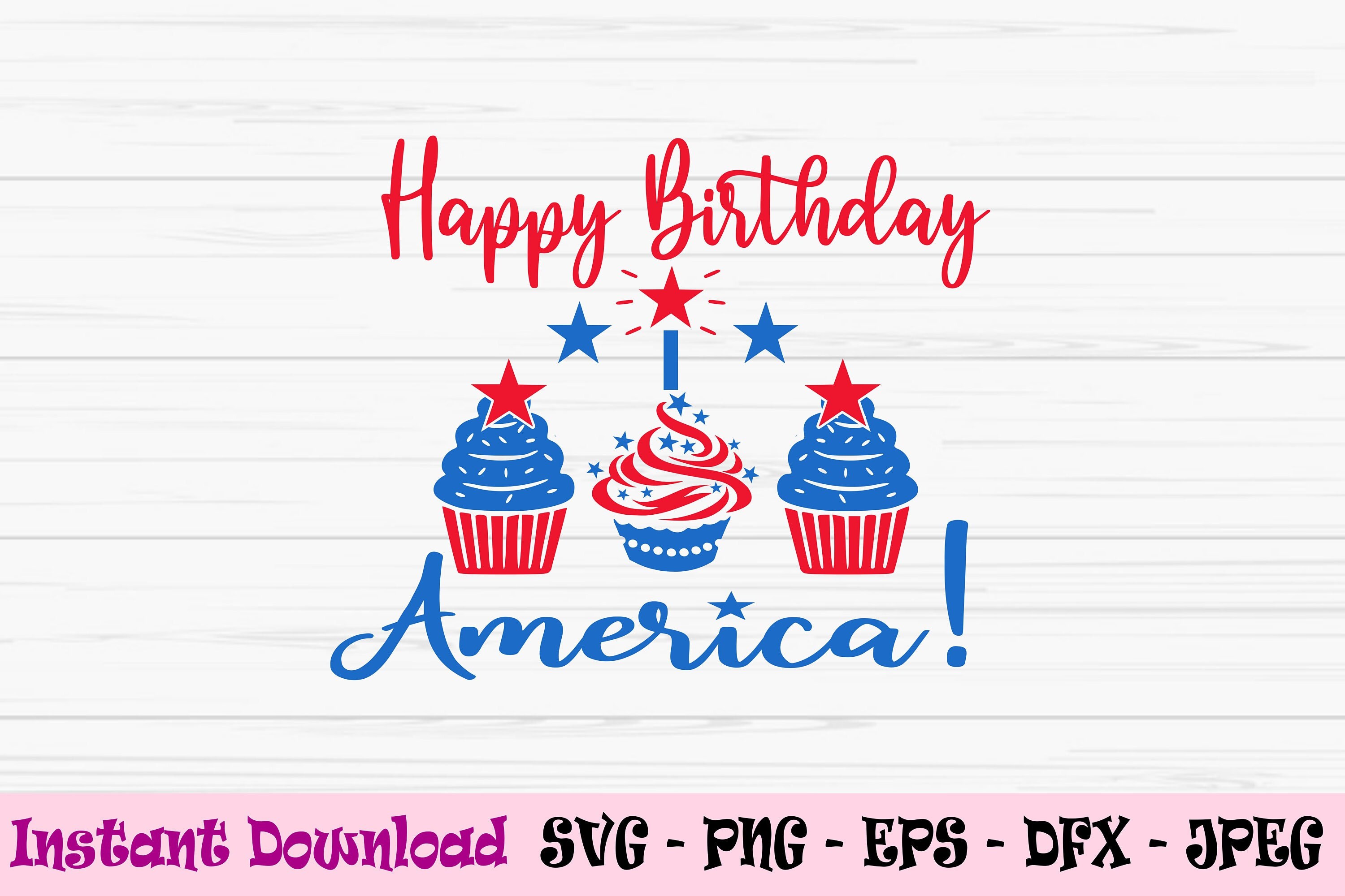 Happy Birthday America Svg 4th of July Svg American Sign - Etsy