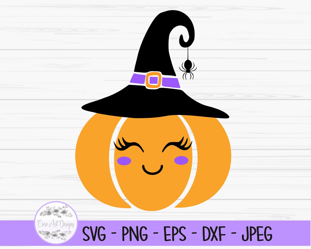 Witch Pumpkin Svg, Halloween Svg, Baby Kids Svg, Dxf, Png, Eps, Jpeg ...