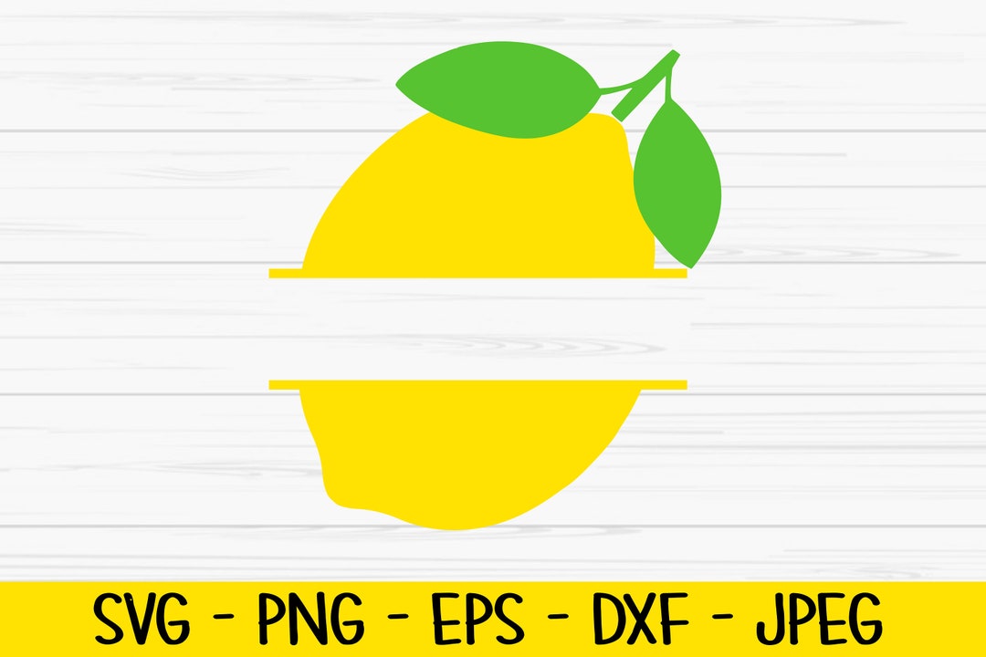 Lemon Split Name Svg, Summer Svg, Lemon Monogram Svg, Dxf, Png, Eps ...