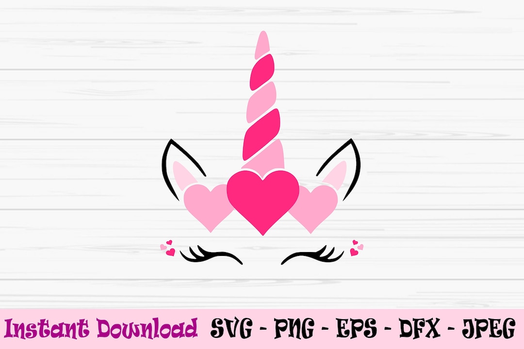 Valentine Unicorn Svg, Baby Kids, Valentines Day Svg, Dxf, Png, Eps ...