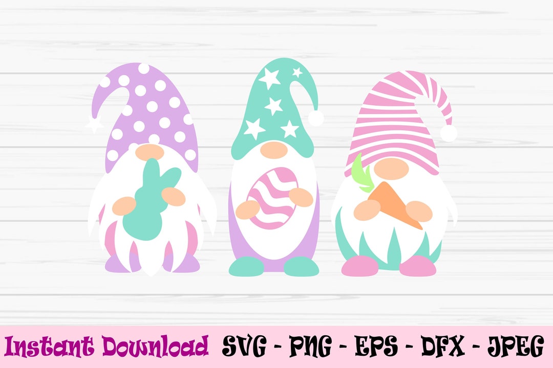 Easter Gnome Svg, Carrot Egg Bunny Svg, Baby Kids Easter Svg, Dxf, Png ...