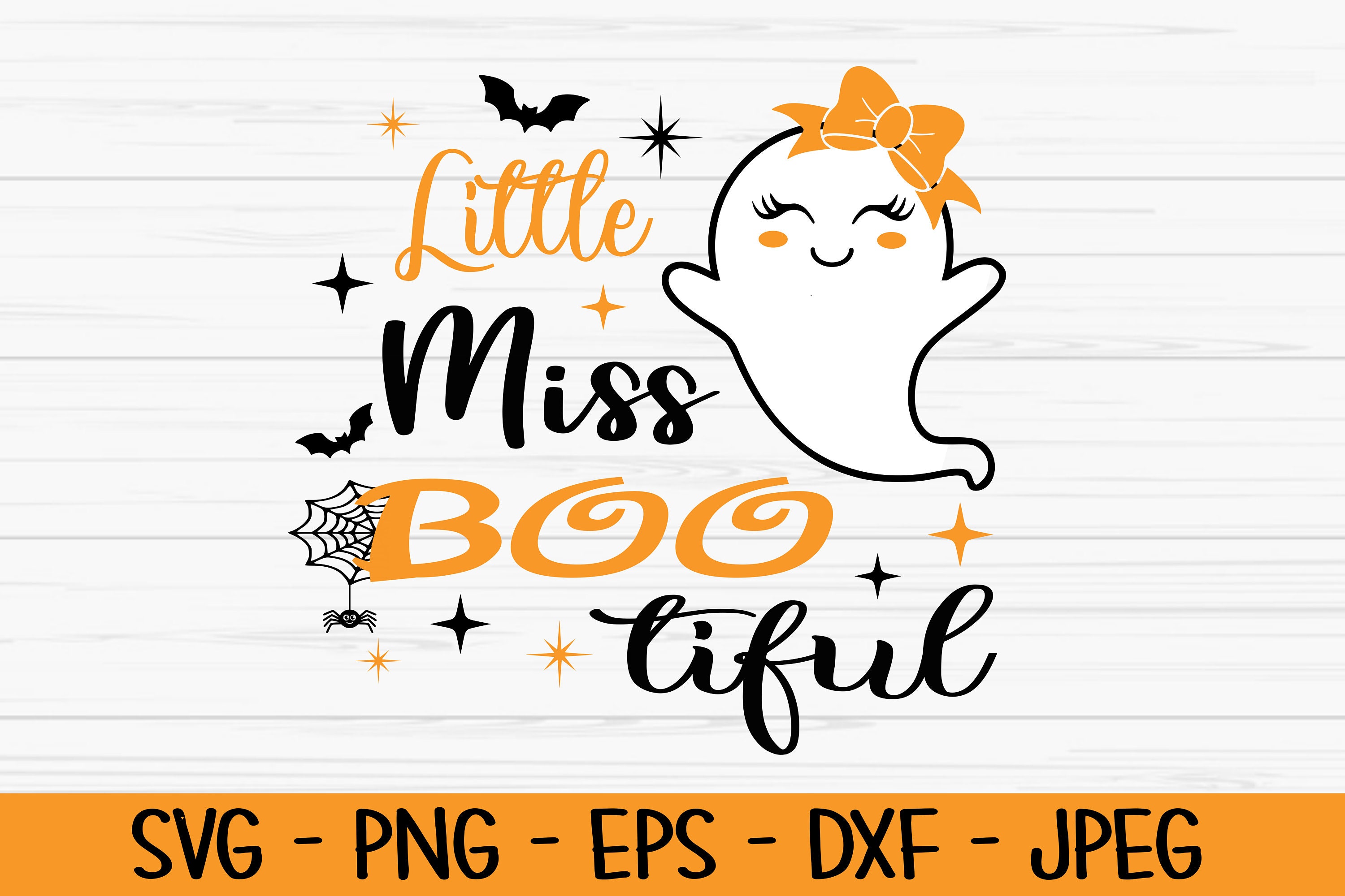 Little Miss Bootiful Svg Halloween Svg Baby Kids Svg Ghost - Etsy