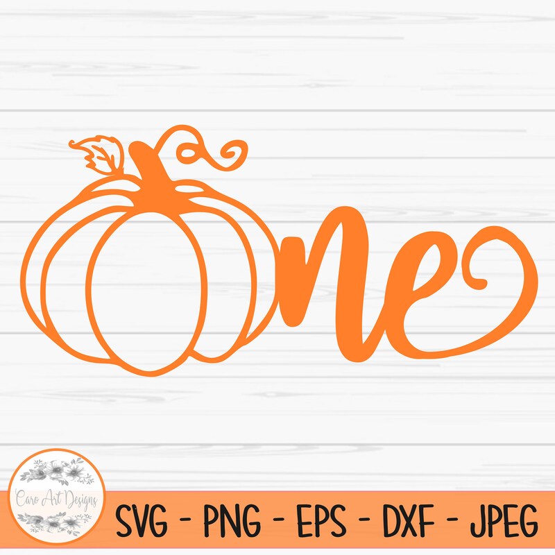 One Pumpkin Svg File - Etsy