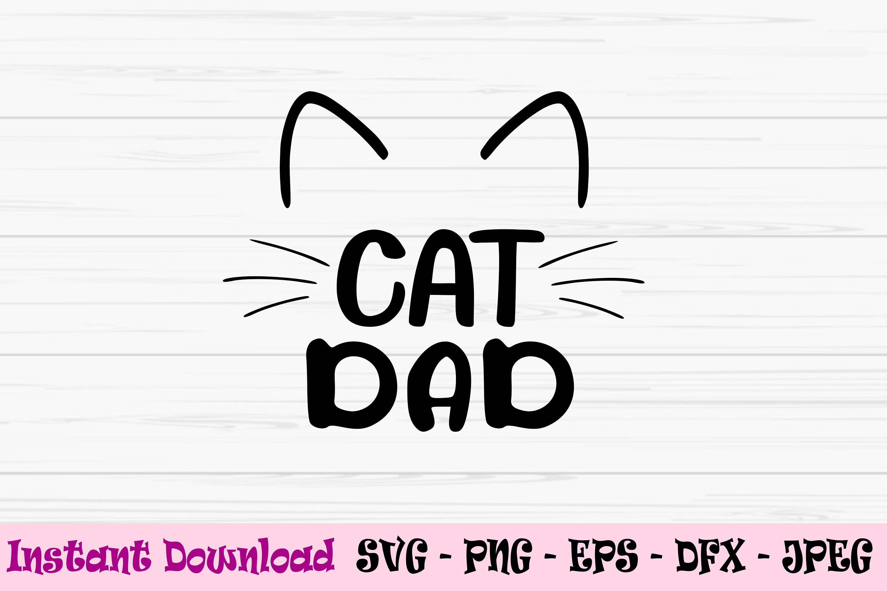 Cat dad svg papa svg fête des pères svg love dad svg love - Etsy France