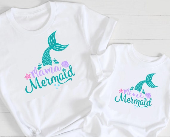 Mini Mermaid Svg Mama Mermaid Summer Svg Mommy and Me Svg - Etsy