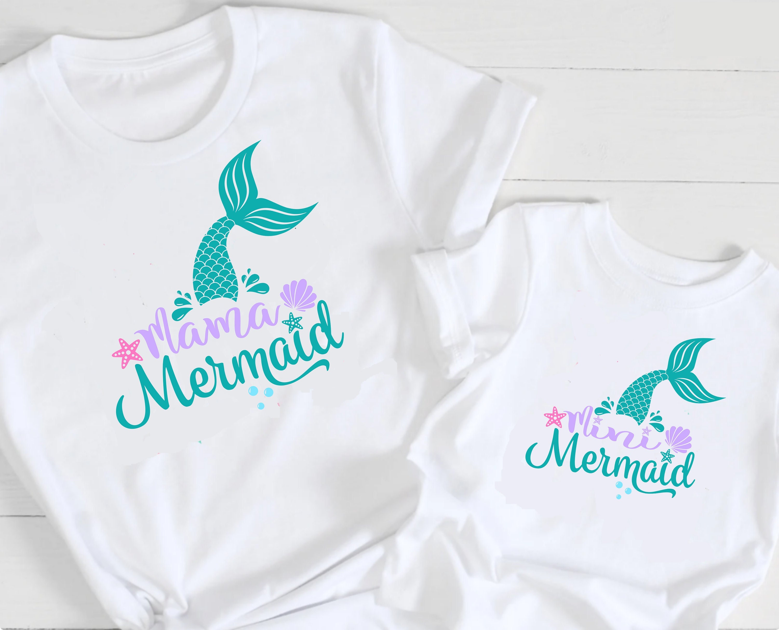 Mini Mermaid Svg Mama Mermaid Summer Svg Mommy and Me Svg - Etsy
