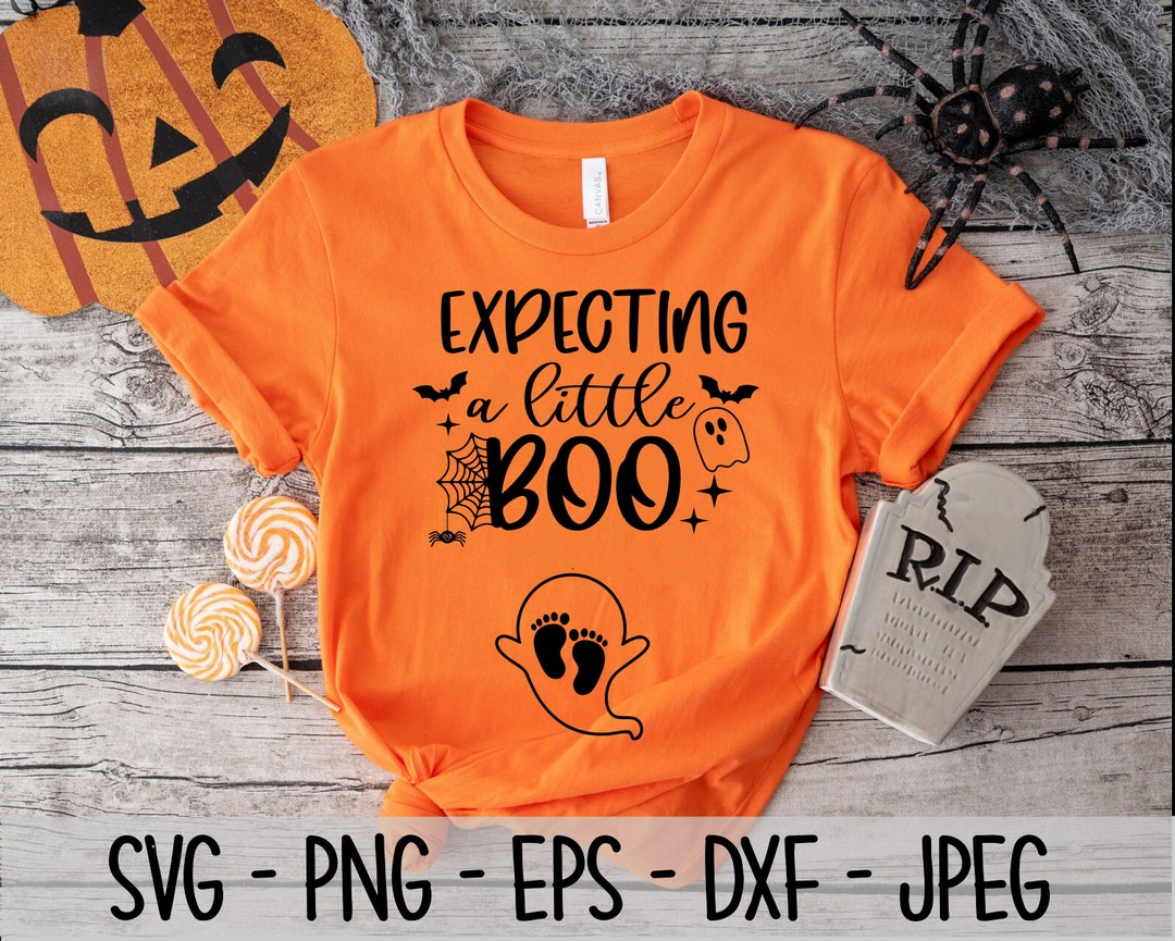 Expecting a Little Boo Svg, Halloween Svg, Pregnancy Announcement, Dxf ...