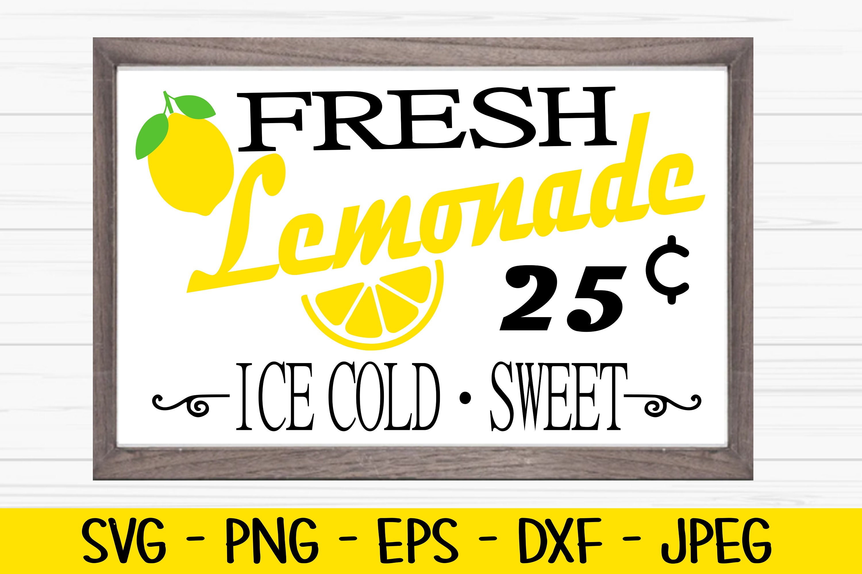 Fresh Lemonade Svg, Summer Svg, Lemonade Stand Svg, Lemon Sign Svg, Dxf ...